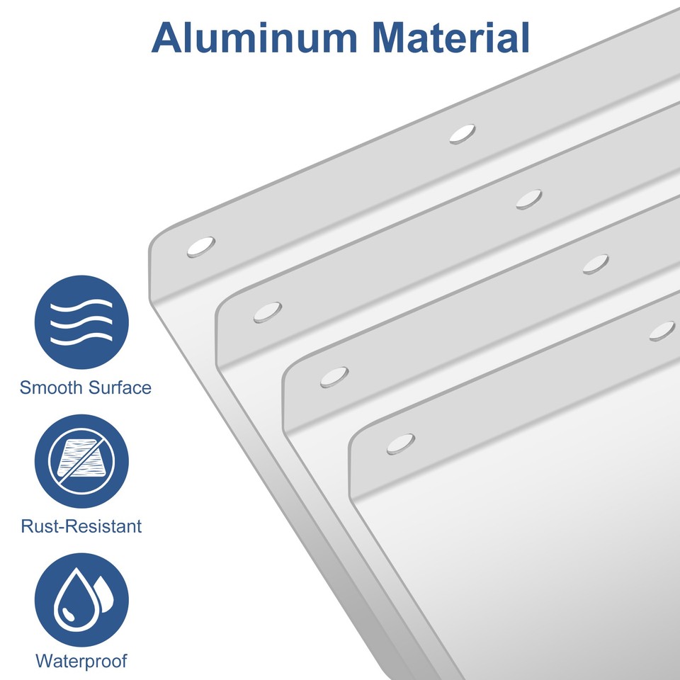 4PCS Gutter Valley Splash Guards Roof Rain Diverter Downspout Deflector ...