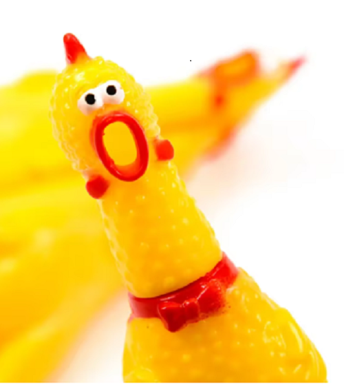 29cm Squeeze Screaming Rubber Chicken Pet Dog Bite Toy Squeaker Chew ...