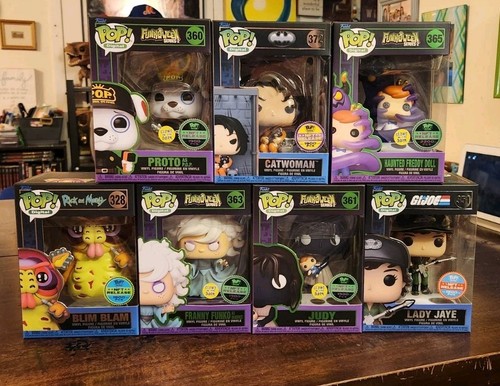 Lot Of 7 FUNKO pops Blim Blam Franny Banshee Catwoman Freddy & More ...