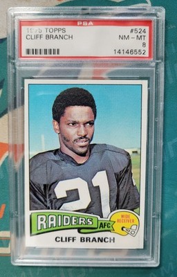 1975 Topps Cliff Branch #524 (RC) Psa 8 | eBay