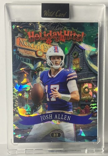 WildCard Holiday Hits Josh Allen SerialNumbered cracked ice Football#2/ ...