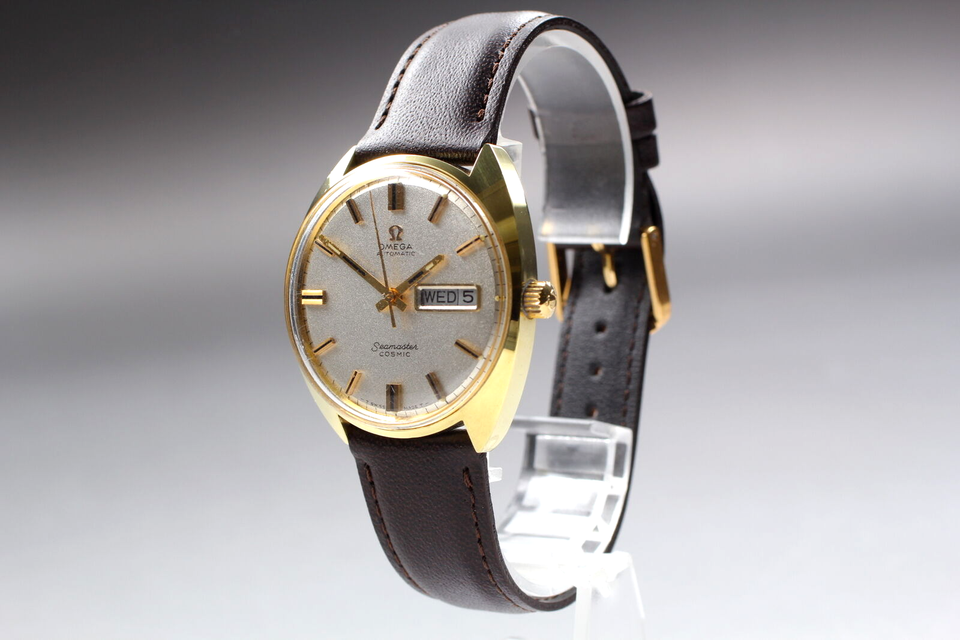 [N MINT] Omega Seamaster Cosmic Gold 166036-T00L107 Day/Date AT Men's ...