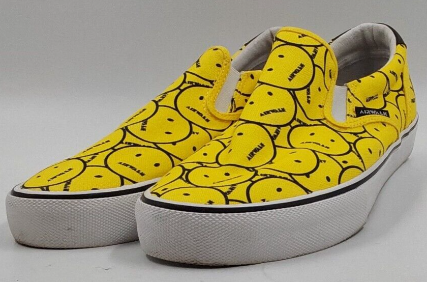 Airwalk Waride-SS Mens Yellow Smiley Face Slip-On Shoes 2021 Casual ...