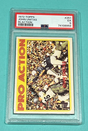 1972 Topps John Johnny Unitas In Action #251 PSA 5 | eBay