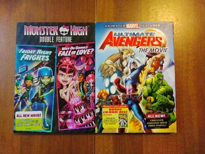 MONSTER HIGH DOUBLE FEATURE & ULTIMATE AVENGERS THE MOVIE 2-DVD BUNDLE ...