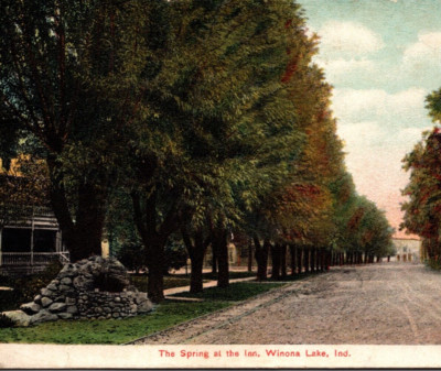 The Spring at the Inn Winona Lake Indiana 1907 Vintage Postcard 8840 | eBay