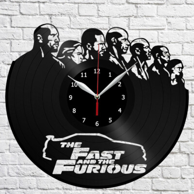 Fast & Furious Vinyl Record Wall Clock Home Fan Art Decor 12" 30cm 3890 ...