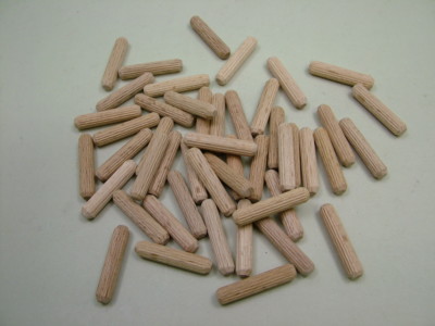 Hardwood dowels multi-grooved fluted wooden beech 6mm diameter 30mm ...