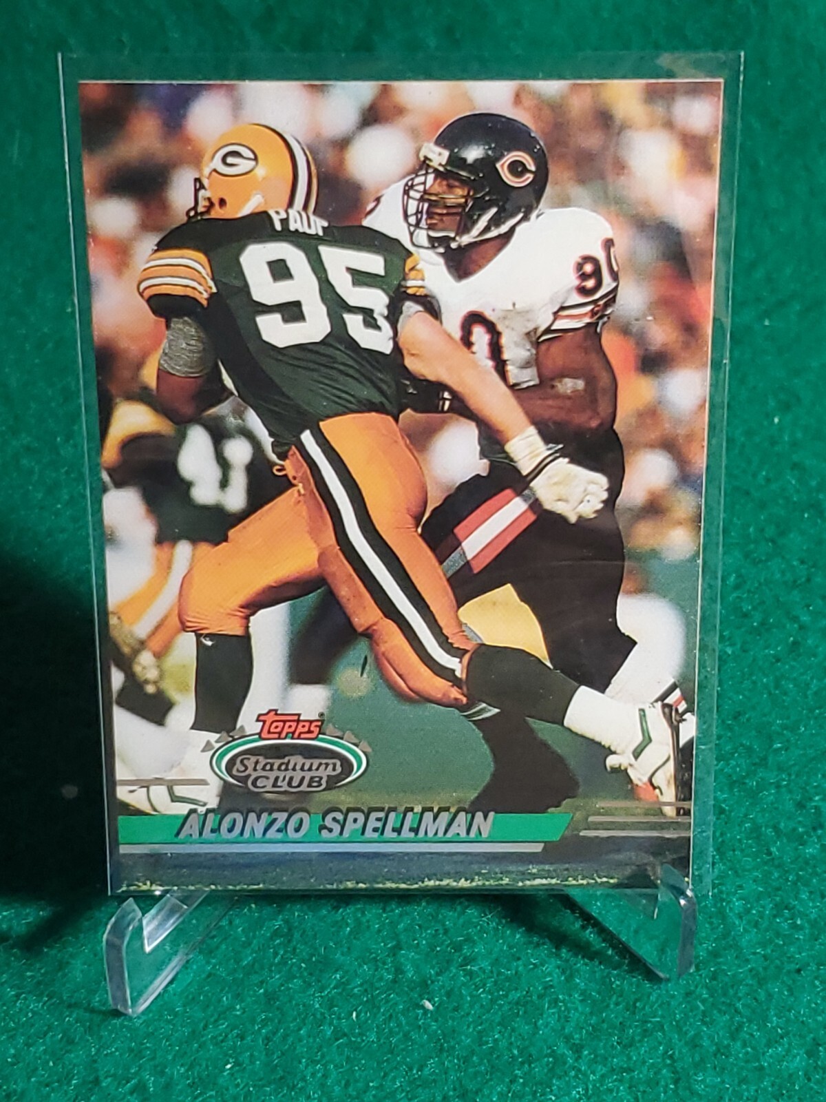 1993 Topps Stadium Club Football #88 Alonzo Spellman Chicago Bears Ohio ...