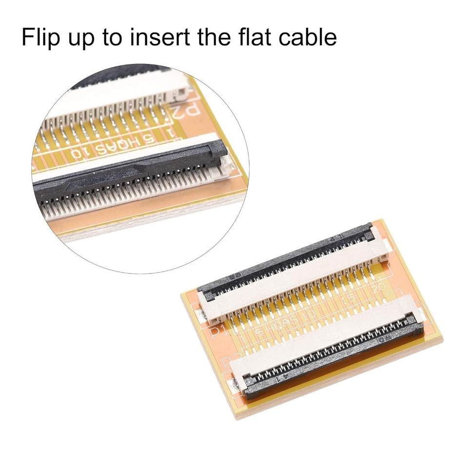 A Type Flexible Flat Cable and Flip Up to Mount Adapter Kit,20P 1.0mm ...