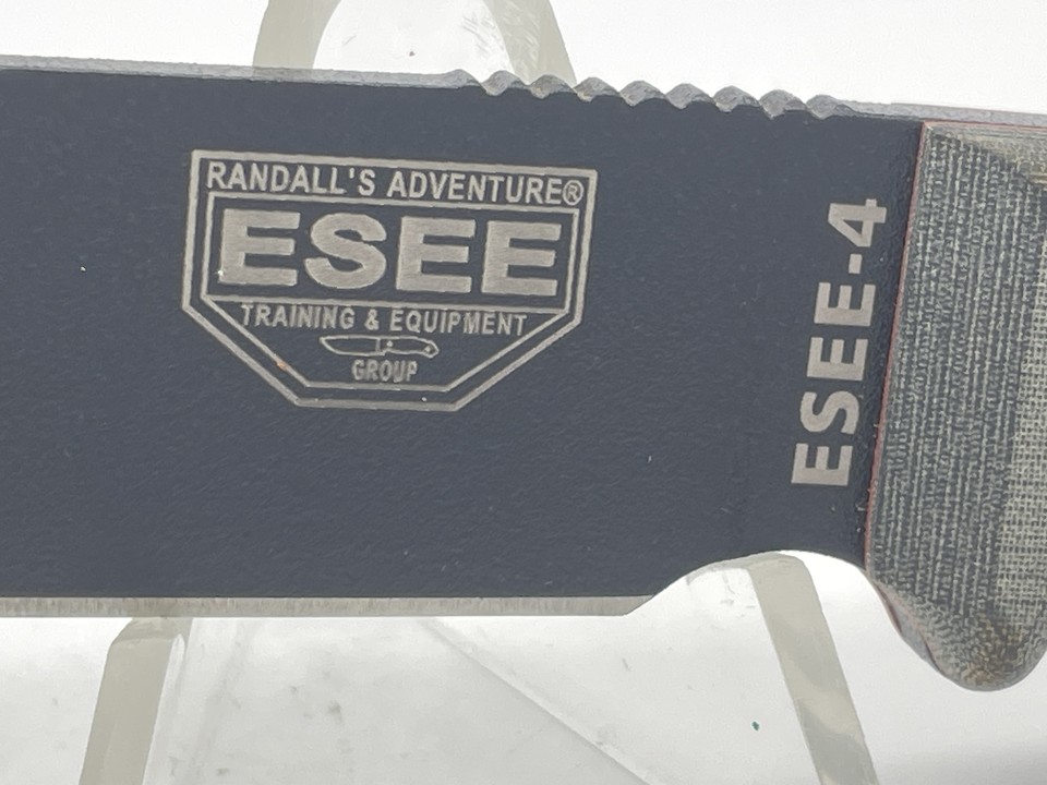 ESEE KNIVES USA Rowen ESEE-4 Black Coated Drop Point Survival Knife w ...