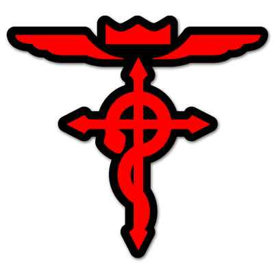 Fullmetal Alchemist cross manga Vynil Car Sticker Decal - Select Size ...