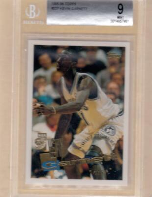 1995-96 Topps #237 Kevin Garnett Timberwolves BGS 9 Mint RC Rookie ...