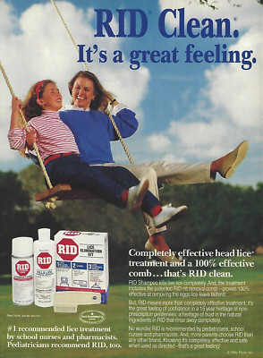 1990 RID Shampoo Head Lice RID Clean vintage Print Ad Advertisement | eBay