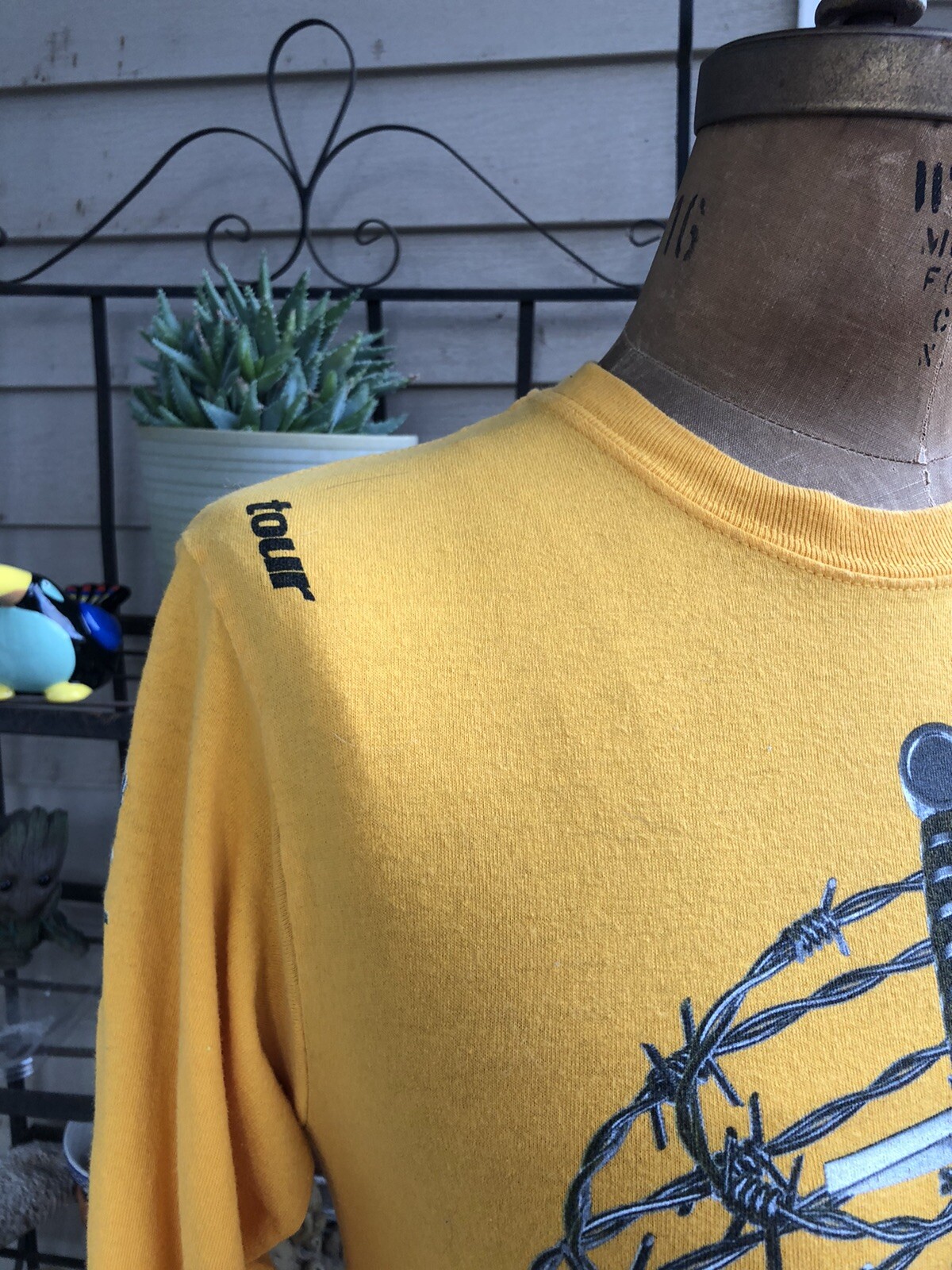 Post Malone Skeleton Barbed Wire Long Sleeve Tour Shi… - Gem