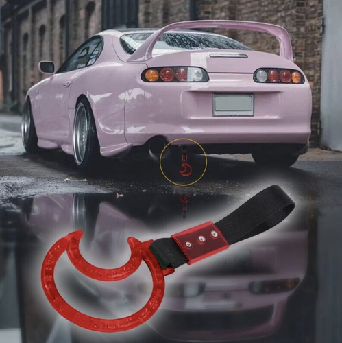 PER ONE - Moon Red TSURIKAWA Ring JDM Drift Toy Handle Strap Tow Car ...