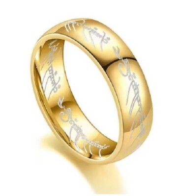 The Lord of the Rings, The One Ring - gold color- Size 10 | eBay