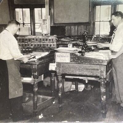 Antique 1920s USPS Stamps Metered Mail Letters Stereoview Photo Card ...