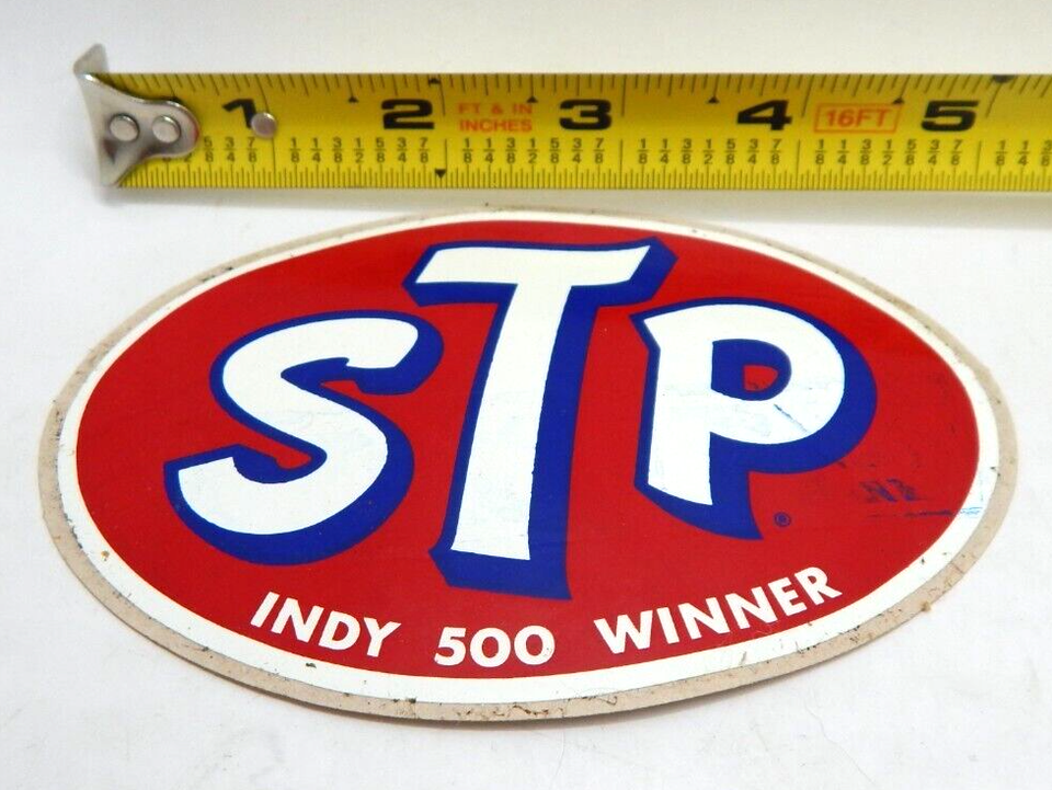 Vintage Original STP Sticker Decal Sticker 4.5" Wide " Indy 500 Winner ...