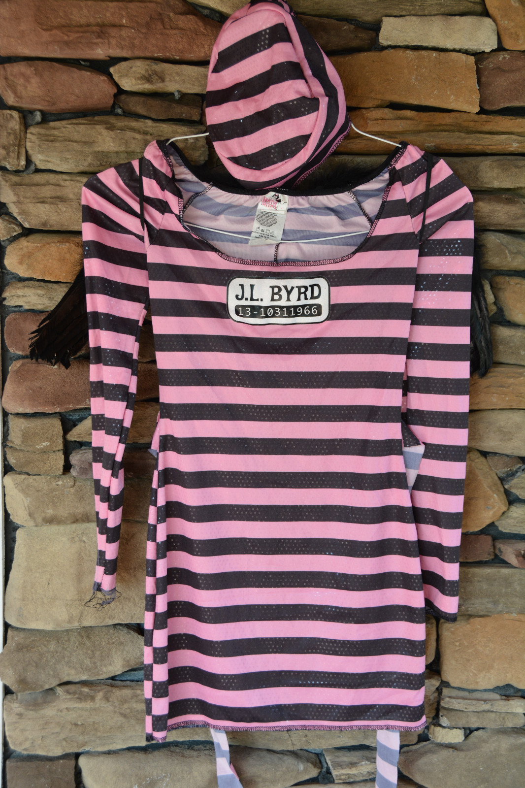 J.L.Byrd Jail Bird Angel Convict Prisoner Costume Womens Young Adult Sz ...