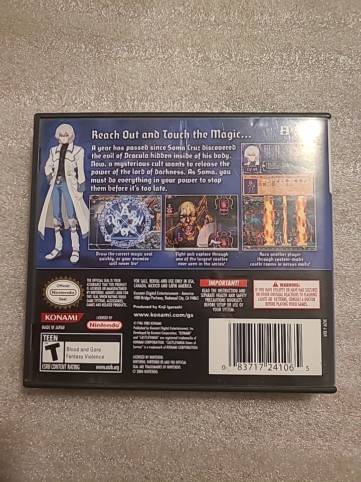 Castlevania: Dawn of Sorrow -Nintendo DS (2005) | eBay