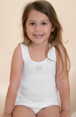 2 canotte bimba MARTISSIMA spalla larga cotone anni 7/8 Tg 5 glicine e ...