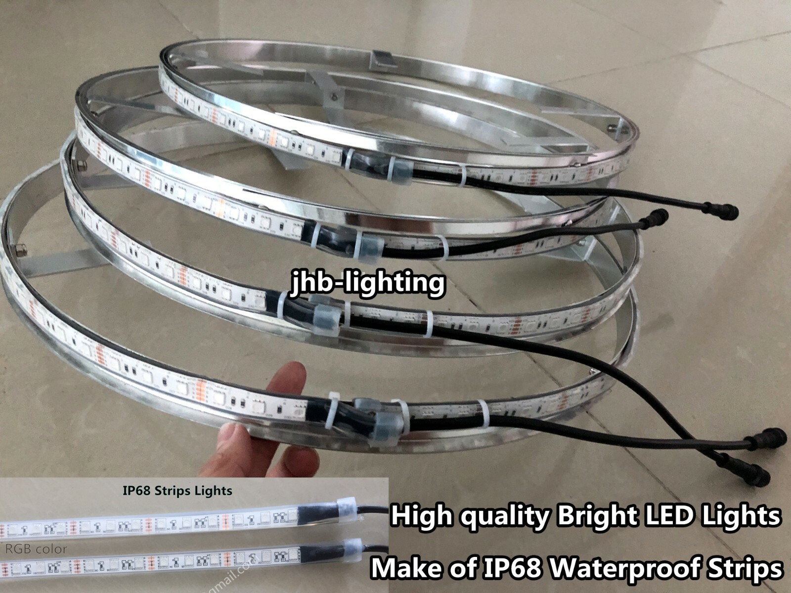 15.5"Bluetooth RGB Color Change LED Truck Wheel Lights +6pcs RGB Rock ...