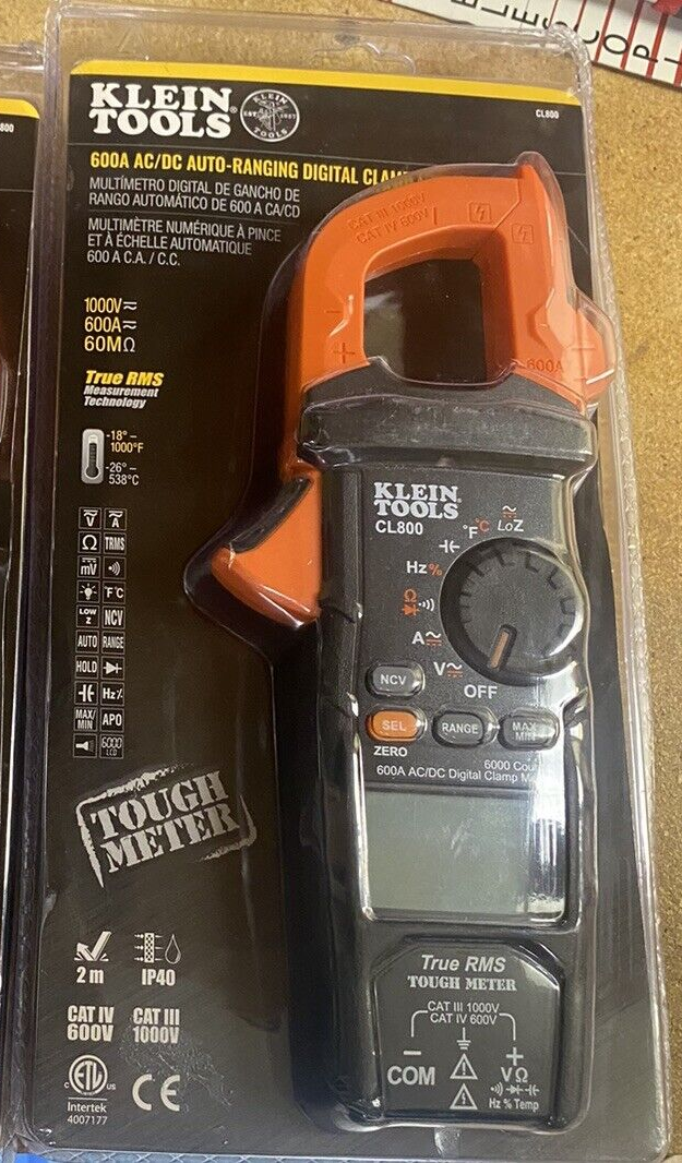 BRAND NEW! Klein Tools CL800 AC/DC True RMS Auto-Ranging Digital Clamp ...