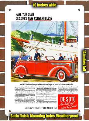 Metal Sign - 1937 De Soto Convertible - 10x14 inches | eBay