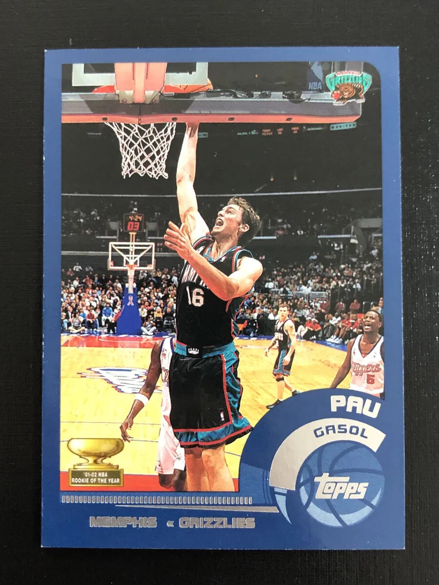 2002 Topps Pau Gasol Rookie of the Year #2 Memphis Grizzlies ~ $.99 ...