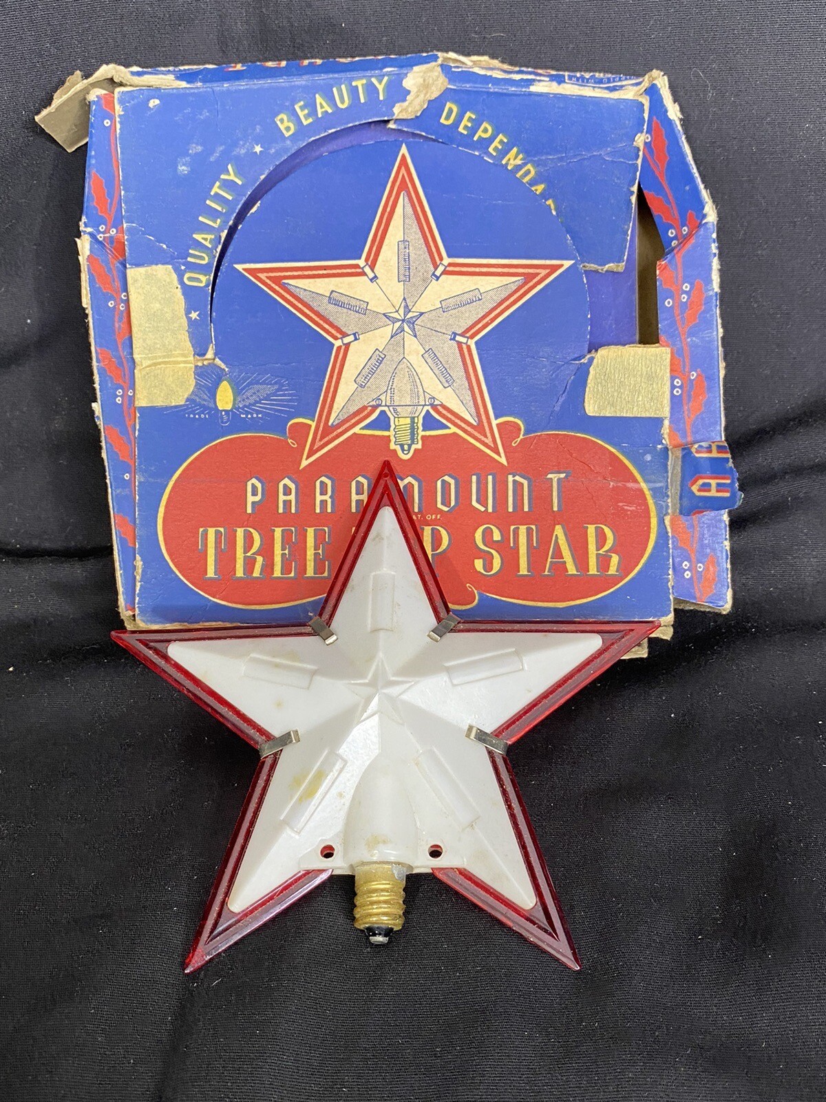 RAYLITE PARAMOUNT CHRISTMAS TREE TOP STAR IN ORIGINAL BOX | eBay