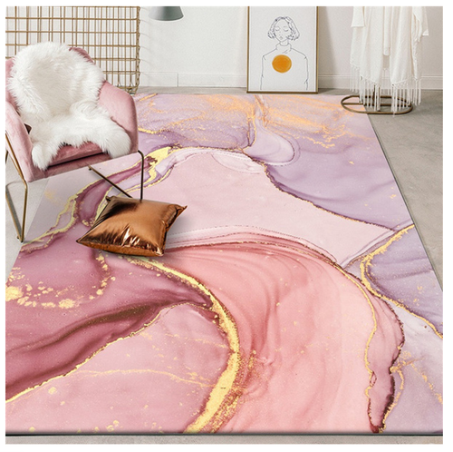 Marble with Gold Veins Rug Carpet 160 x 120CM Gold Dust Room carpet ...