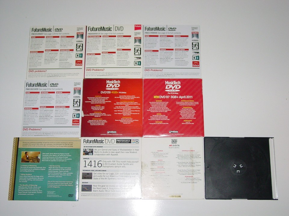 Lot of 10 Sample CDs DVDs: Fruity Loops, Ableton, Pro Tools Wavs ...