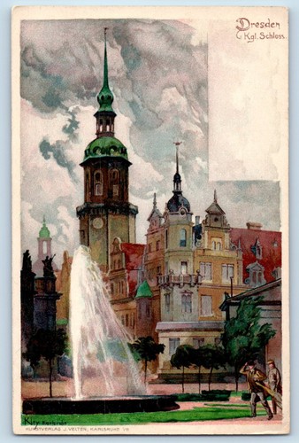 Dresden Germany Postcard Fountain Dresden Castle c1920's Unposted ...