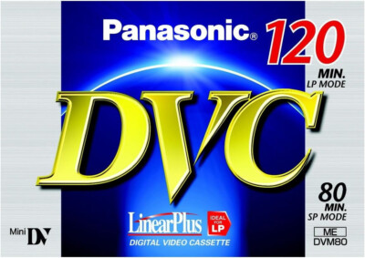 1 Mini-DV Video Cassette PANASONIC DV 80 Min Sp /120 M. LP DVC MINI DV ...