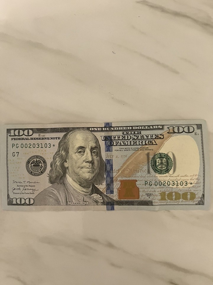 Very Rare 100 dollar bill star note 2017a | eBay