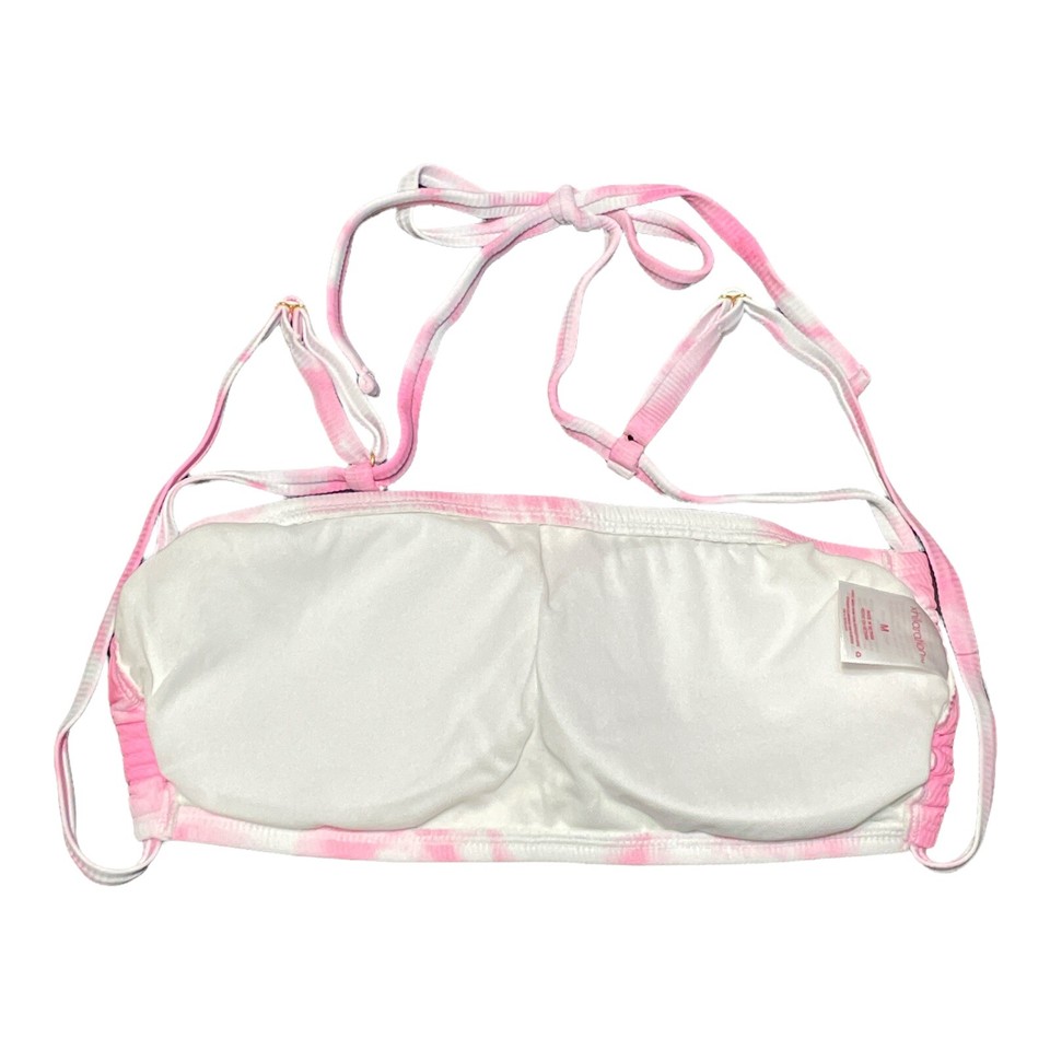 Xhilaration Juniors Pink Ribbed Apron Bralette Bikini Swim Top Size ...