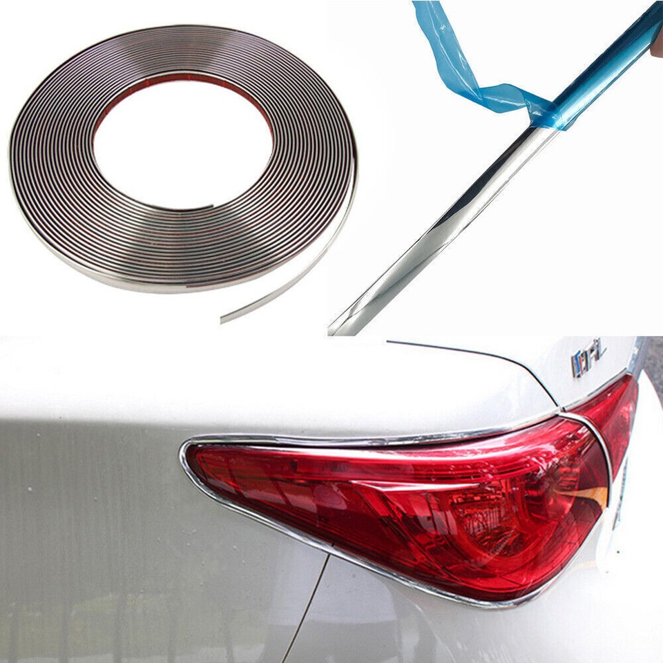 Car Side Door Chrome Strip Moulding Decoration Bumper Grilles ...