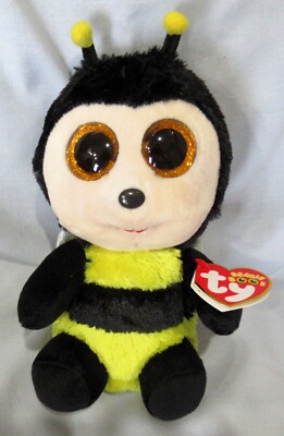 BUZBY the Bumble Bee - TY Beanie Boos 6" (Glitter Eyes) NEW & MINT TAGS ...