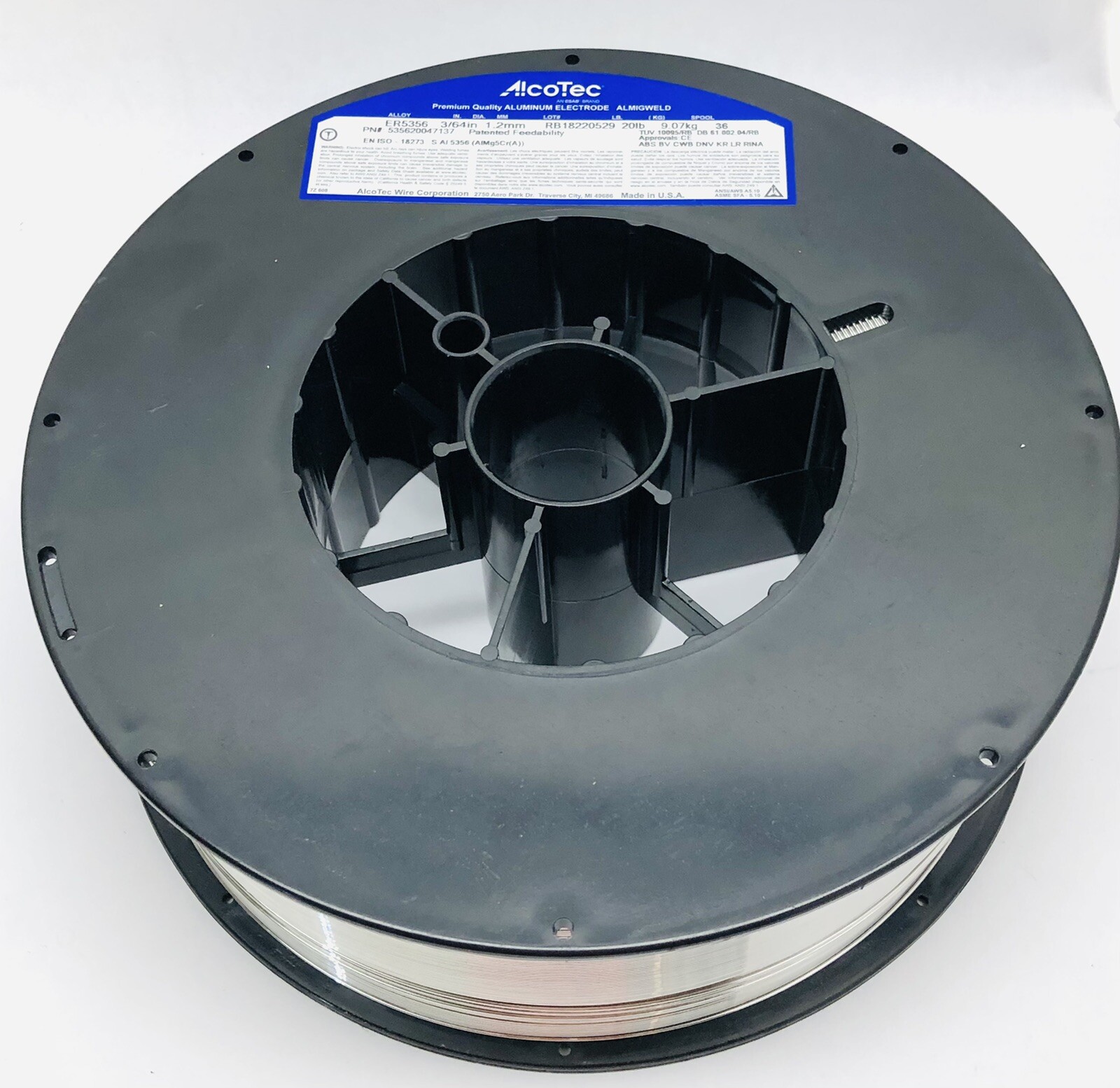 ALCOTEC 535620062 ER5356 1/16 20# Spool Alum MIG Wire for sale online ...