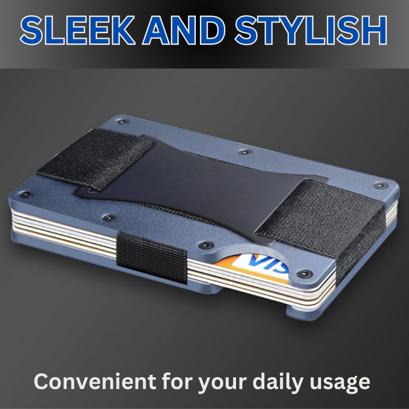 Men's RFID Blocking Slim Money STRAP Clip Wallet Card ID Holder Thin ...