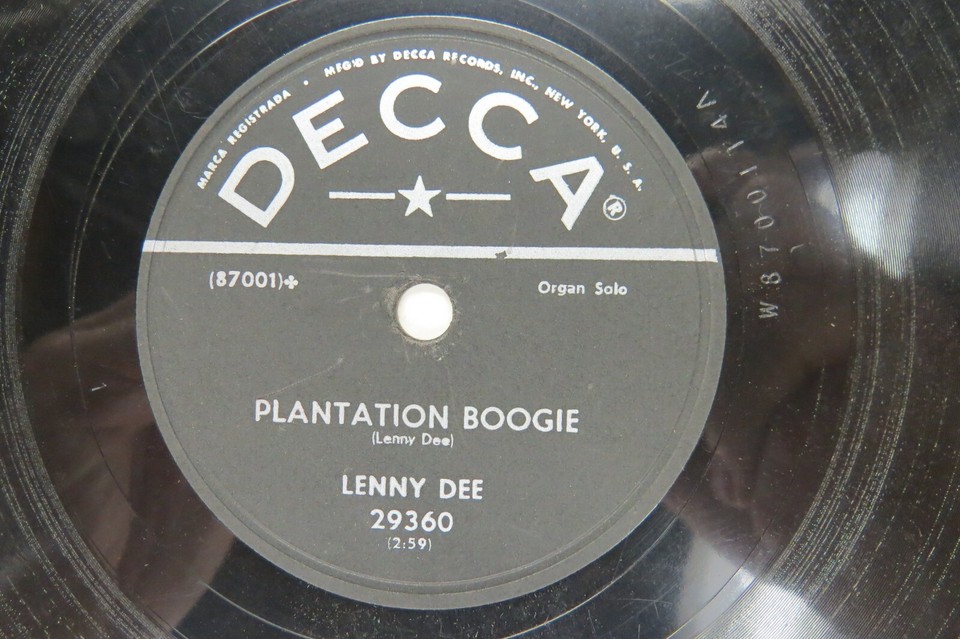 Lenny Dee - DECCA 29360 - ORGAN - The Birth of the Blues & Plantation ...
