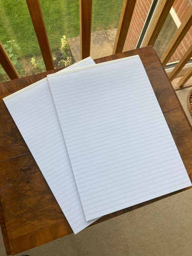2 x New A4 8mm Lined Notepads/Memo Pads 80 leaves (160 pages/sides ...