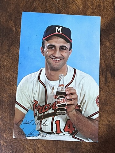 Frank Torre 4 X 6 Baseball Postcard- Milwaukee Braves - Pepsi Cola | eBay