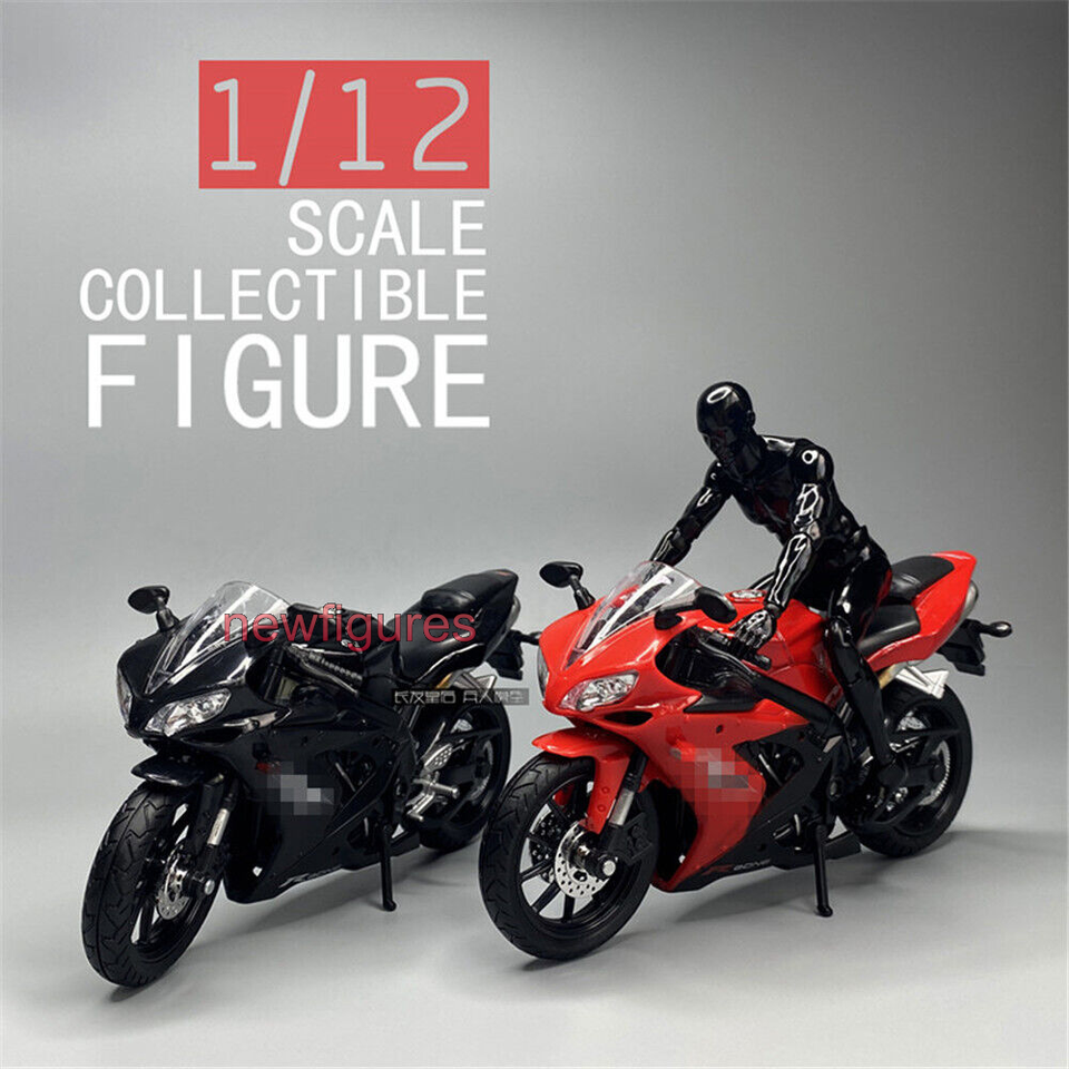 1:12 Red Motorcycle Motorbike Model Scene Props For 6" Male Action ...