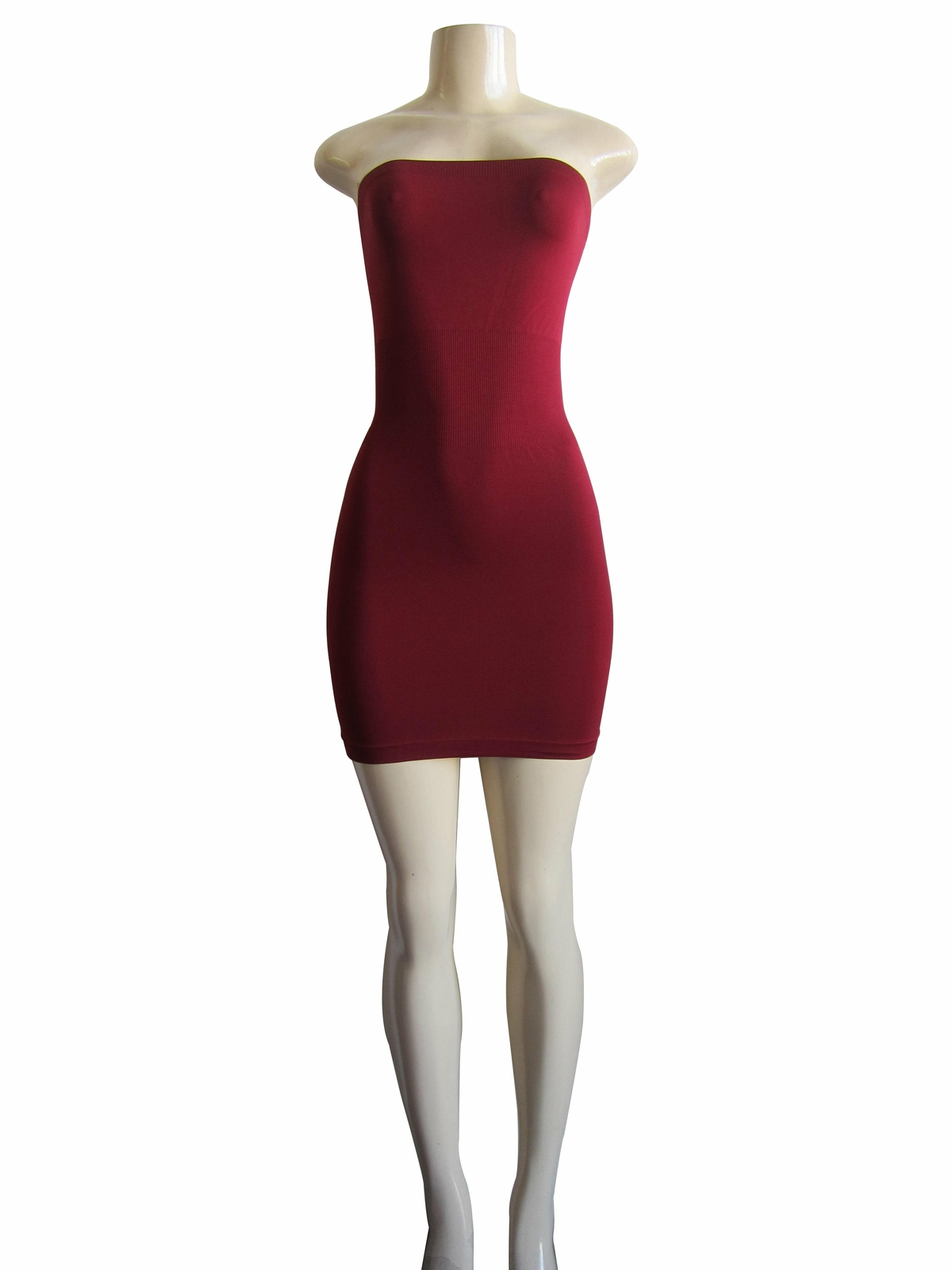 Tube Top Mini Dress With Waist Rib Strapless Sexy Ladies Dress Stretchy