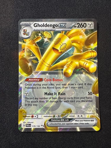 Pokémon TCG Gholdengo EX Paradox Rift 139/182 Holo Double Rare | eBay ...