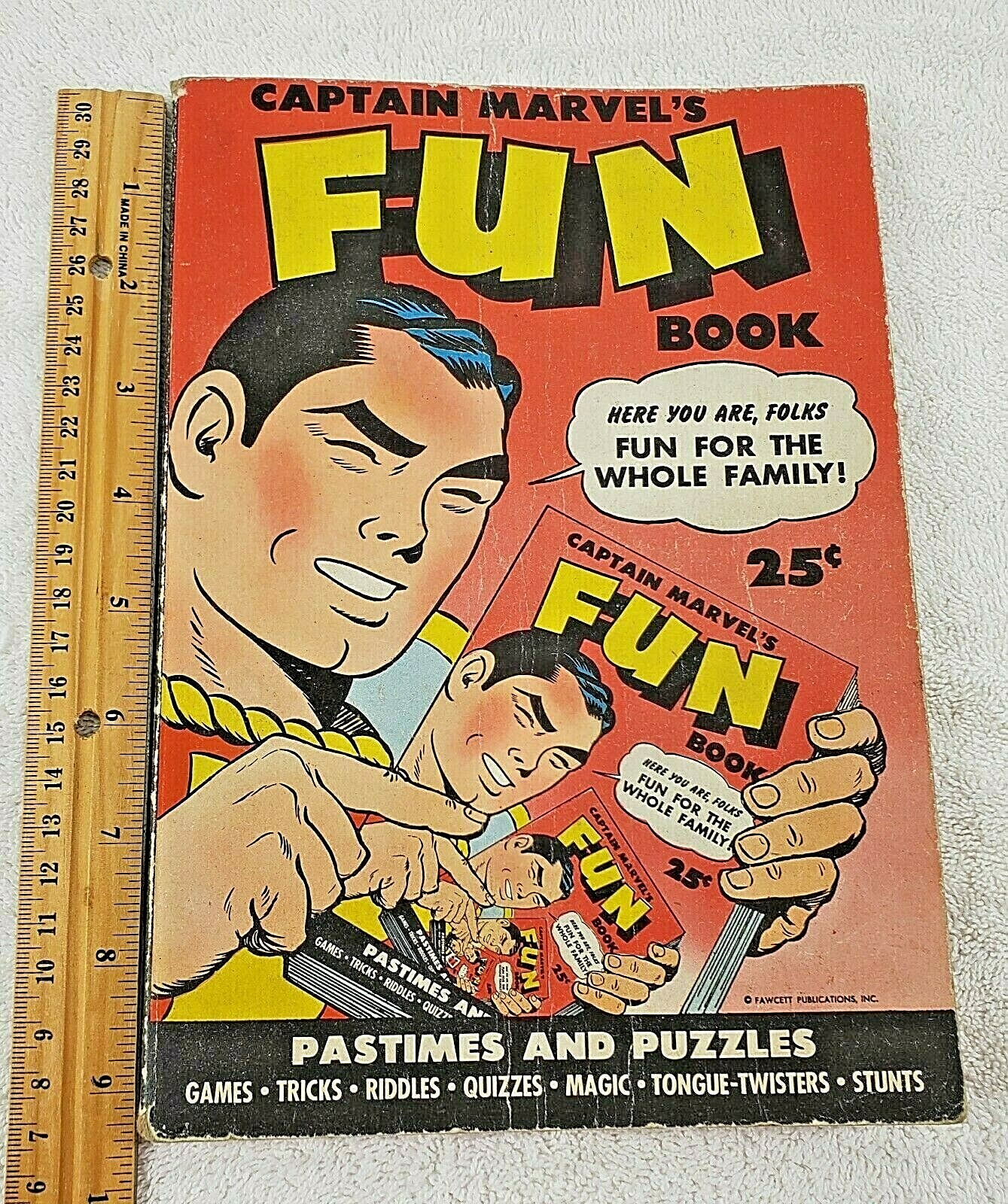 Vintage Captain Marvel Fun Book - 1944 - Pastimes & Puzzles | eBay