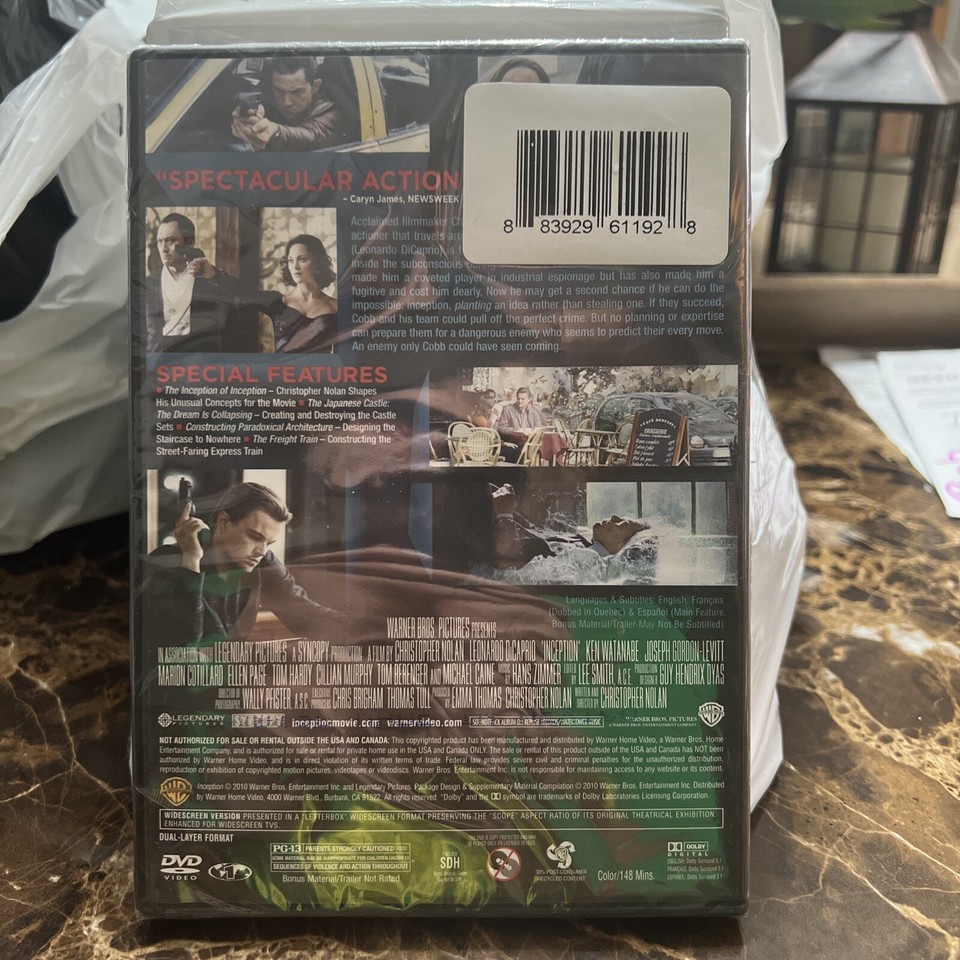Inception (DVD, 2010) Promo Leonardo Dicaprio Nolan Film New and Sealed ...