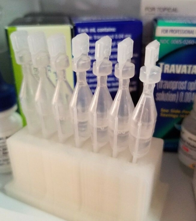 Eye Drops Vial Holder for single-use disposable eye drops - 3D Printed ...